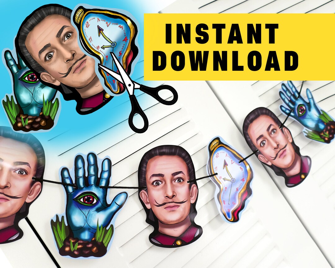 DIY Printable Iconic Surrealism Artist Garland PDF FILE Instant ...