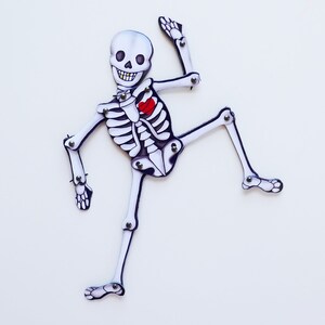 Printable Posable Skeleton Paper Doll: DIY Halloween Party (instant ...