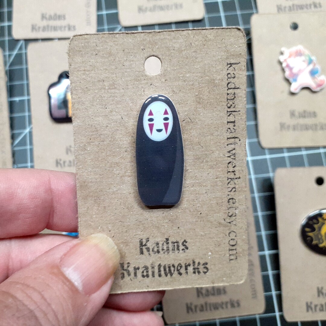 Spirited Away Shrink Plastic Pin | No-face Kaonashi Badge | Cute ...