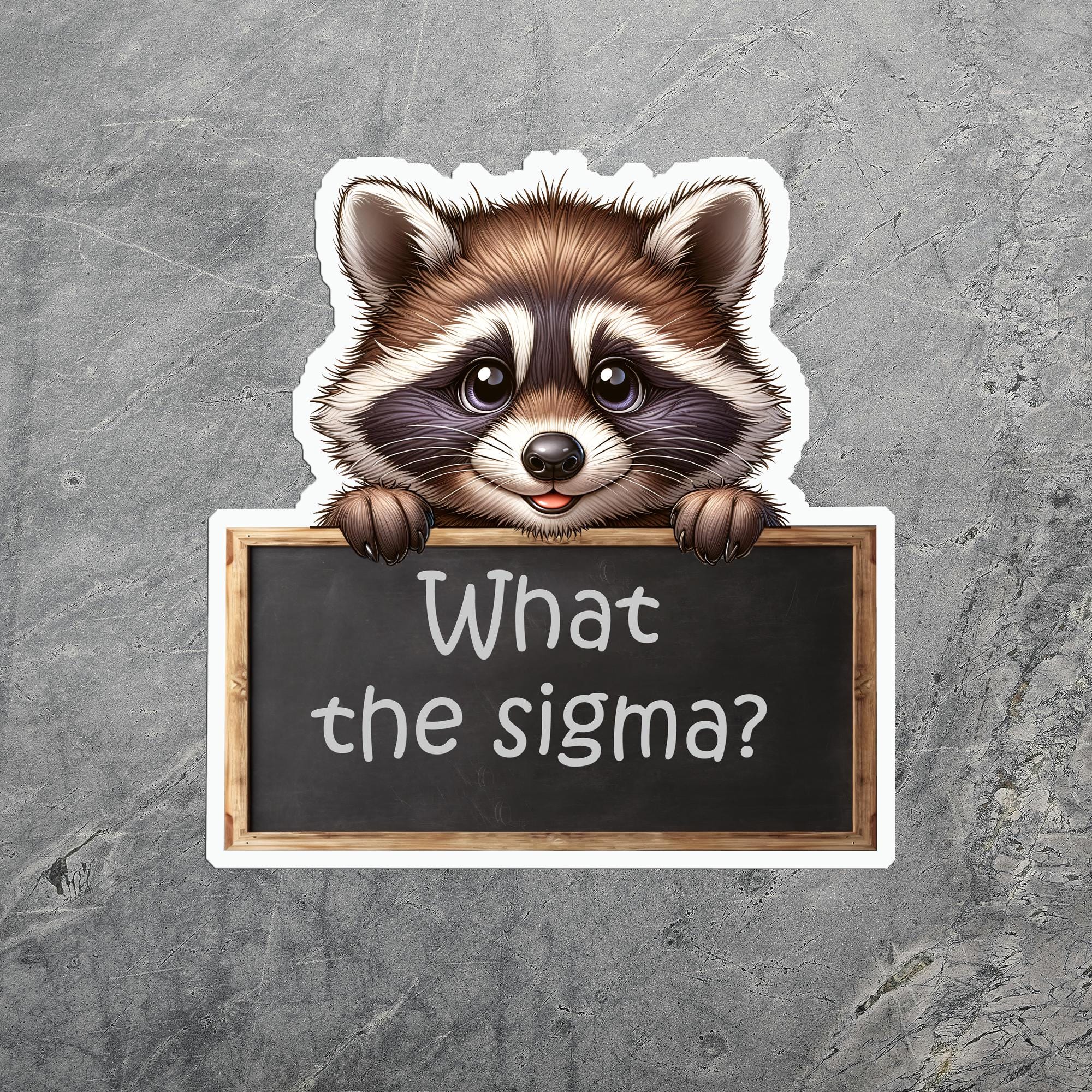 What the Sigma Sticker, Raccoon Decal, Trash Panda Sticker, Decal ...