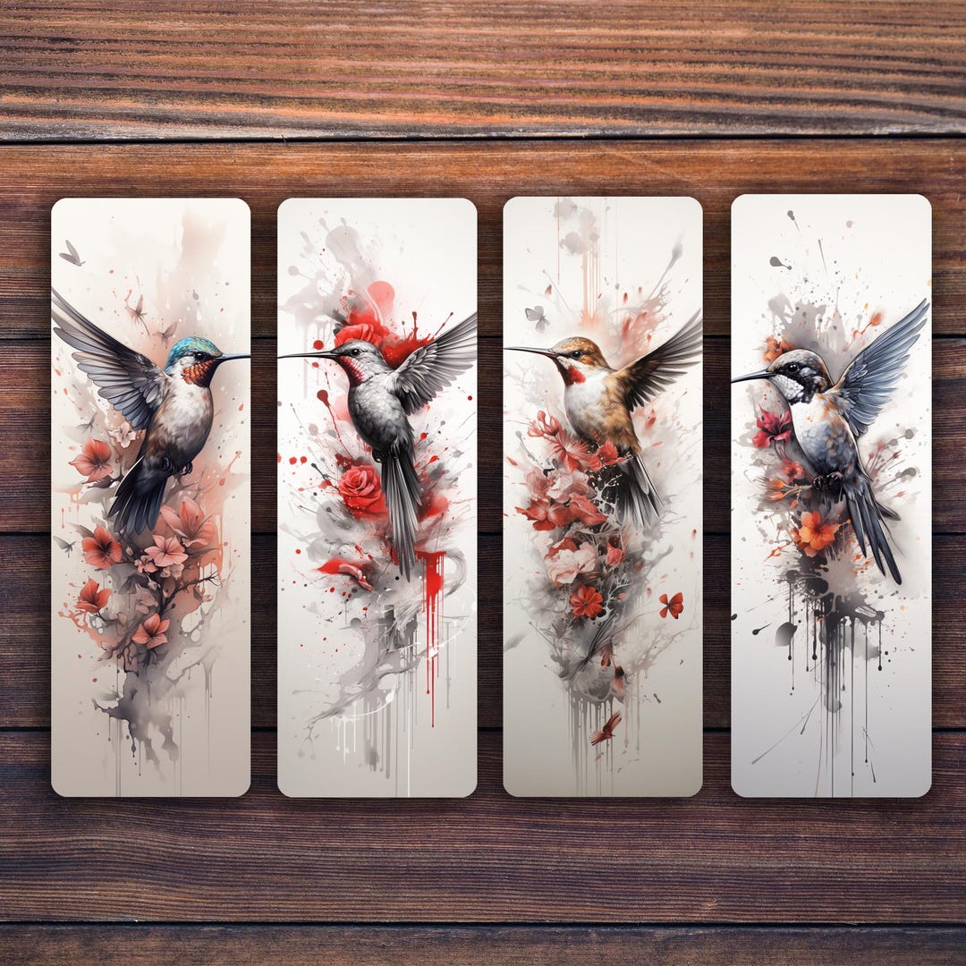 Hummingbird (S2) Bookmarks - Laminated, Elegant, and Perfect for Book ...
