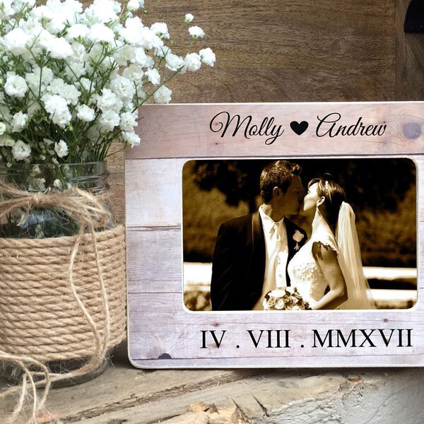 Roman Numerals Picture Frame - Etsy