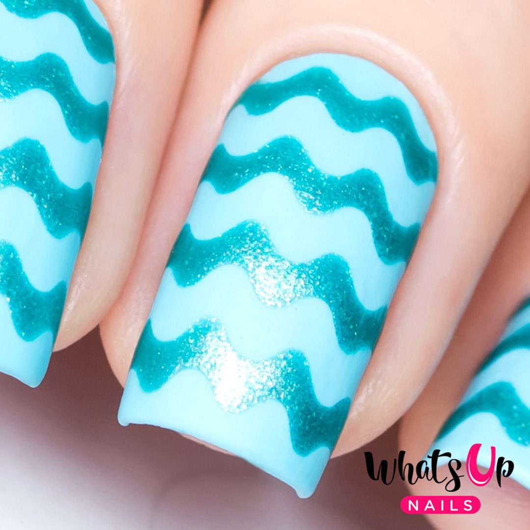 Wave Tape for Nails, Nail Stencils, Nautical Nails, Nail Art, Nail ...