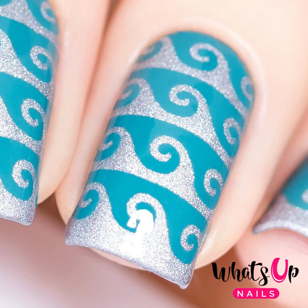 Hawaiian Waves Tape for Nails, Nail Stencils, Nautical Nails, Nail Art ...