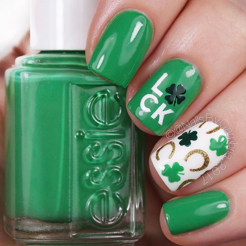 Luck Stencils for Nail Art St. Patrick's Day Nails Nail | Etsy