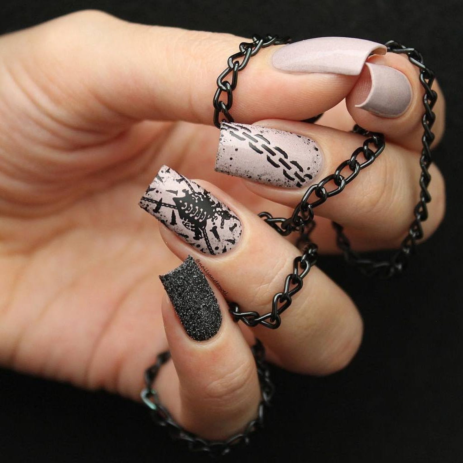 Chain Stencils for Nails Halloween Nail Stickers Nail Art - Etsy