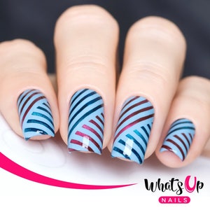 Slanted Lines Stencils for Nails, Nail Stickers, Nail Art, Nail Vinyls ...