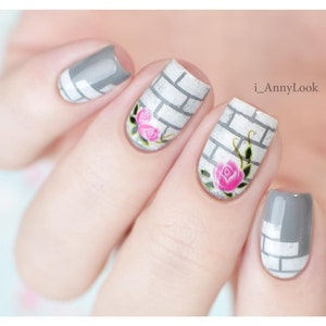 Bricks Stencils for Nails, Nail Stickers, Nail Art, Nail Vinyls - Etsy