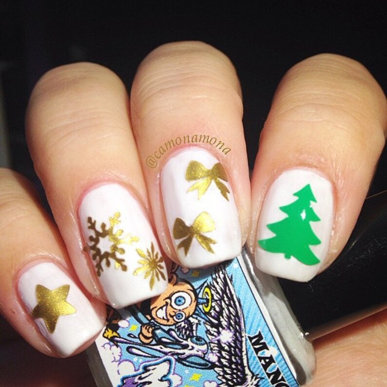 Pine Tree Stencils for Nails Christmas Nail Stickers Nail | Etsy