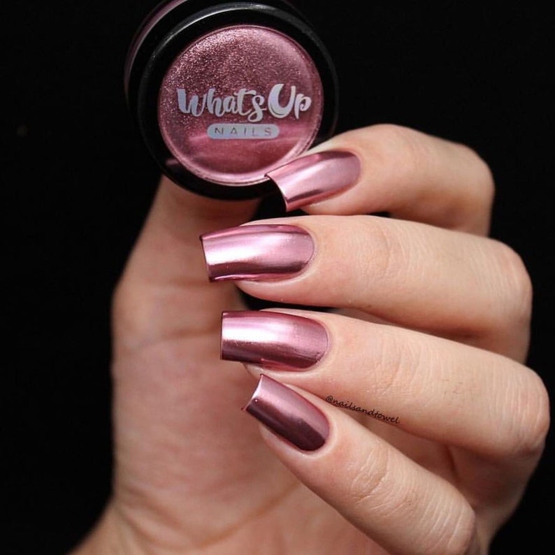 Rose Chrome Powder for Mirror Nails - Etsy