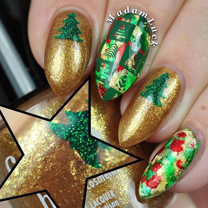 Pine Tree Stencils for Nails Christmas Nail Stickers Nail | Etsy