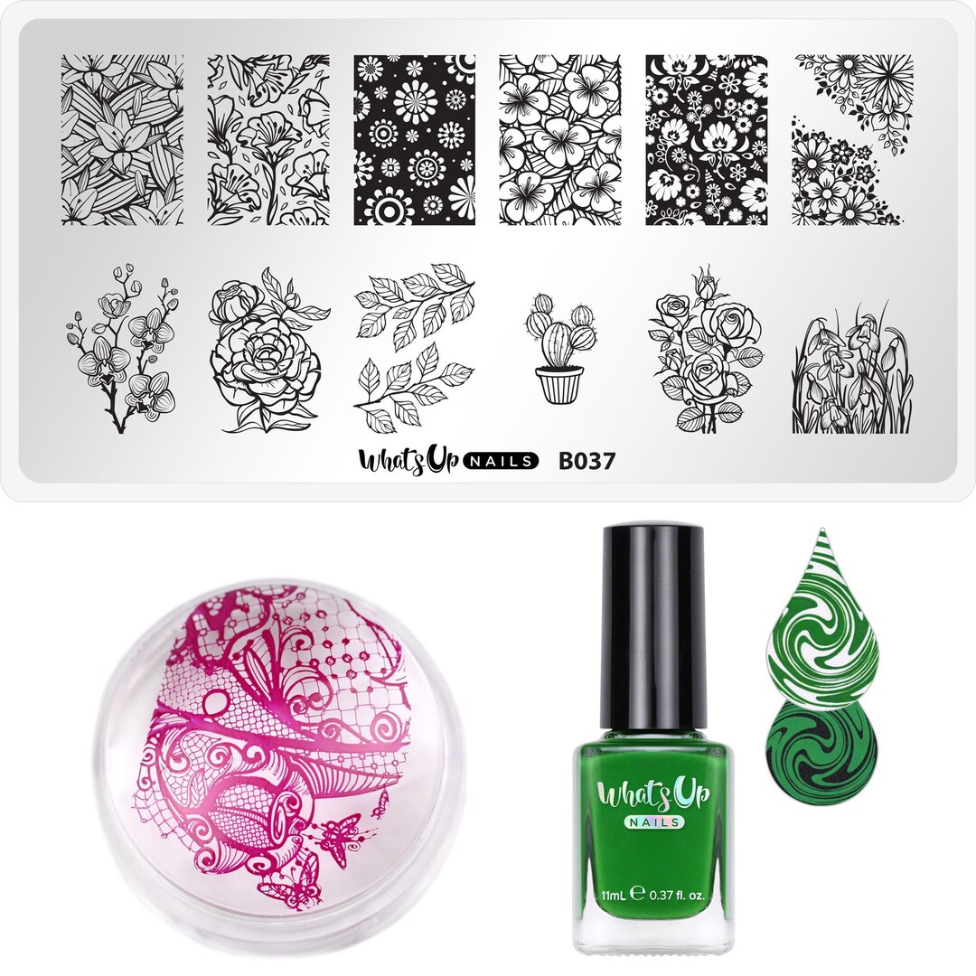Stamping Starter Kit B037 Growing Beauty, the Other Side Polish ...