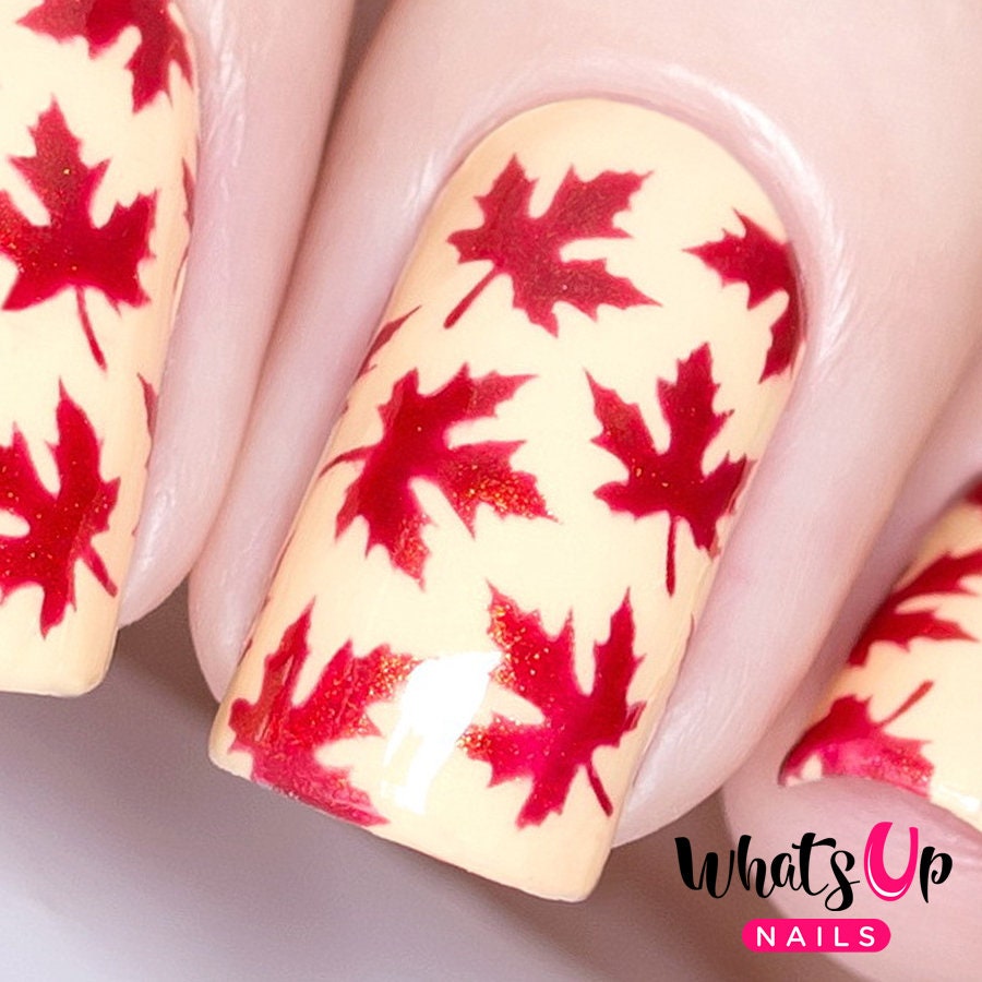 Maple Leaves Stencils for Nails Autumn Fall Nail Stickers - Etsy