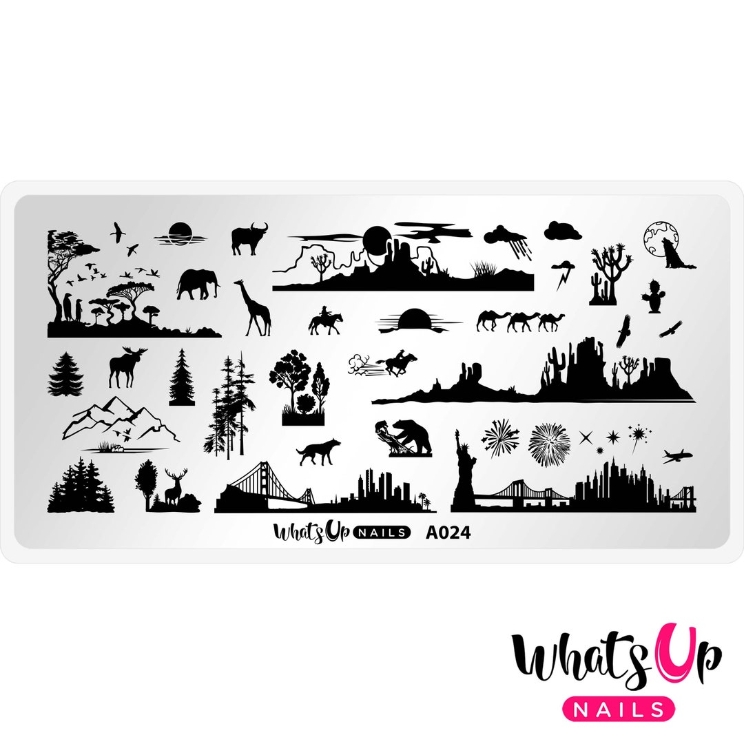A024 Backlit Scenery Stamping Plate for Stamped Nail Art Design - Etsy