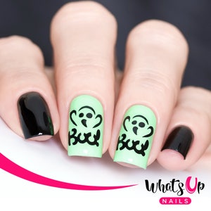 Boo Stencils for Nails, Halloween Nail Stickers, Nail Art, Nail Vinyls ...