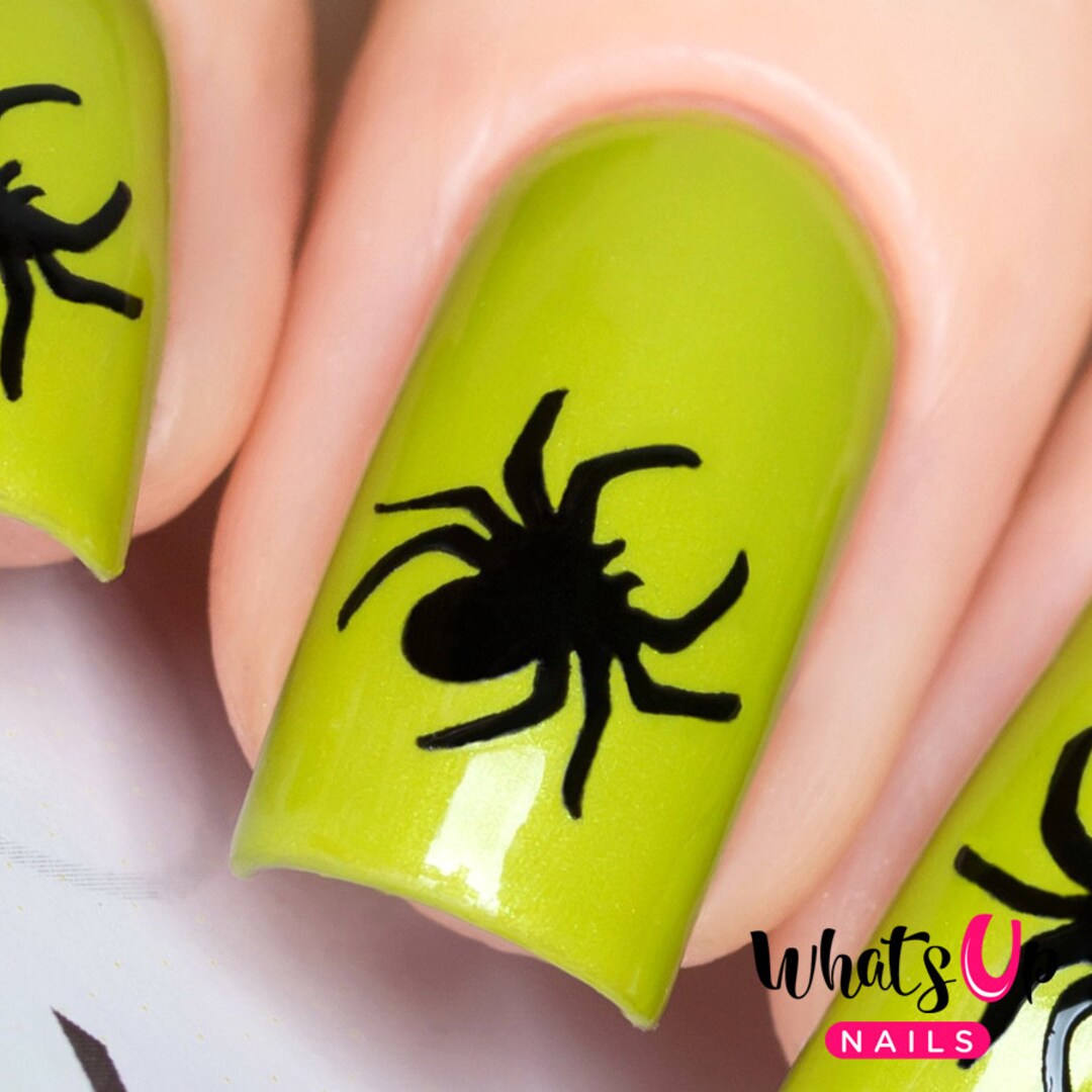 Spider Stencils for Nails, Halloween Nail Stickers, Nail Art, Nail ...