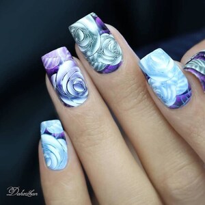 P080 Edgy Roses Water Decals Sliders for Nail Art Design - Etsy