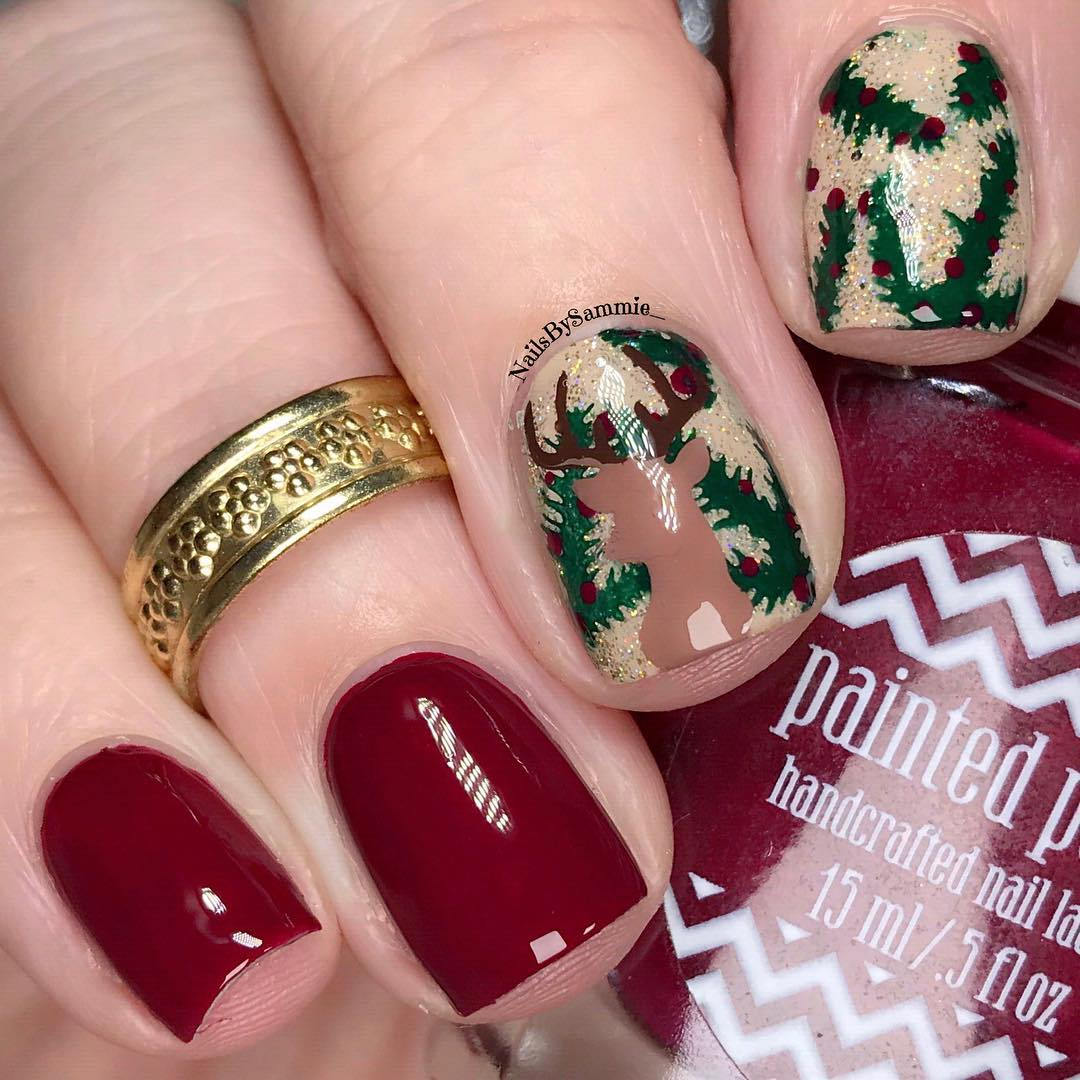 Evergreen Stencils for Nails Christmas Nail Stickers Nail | Etsy