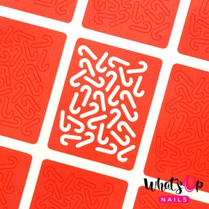 Candy Canes Stencils for Nails, Christmas Nail Stickers, Nail Art, Nail ...