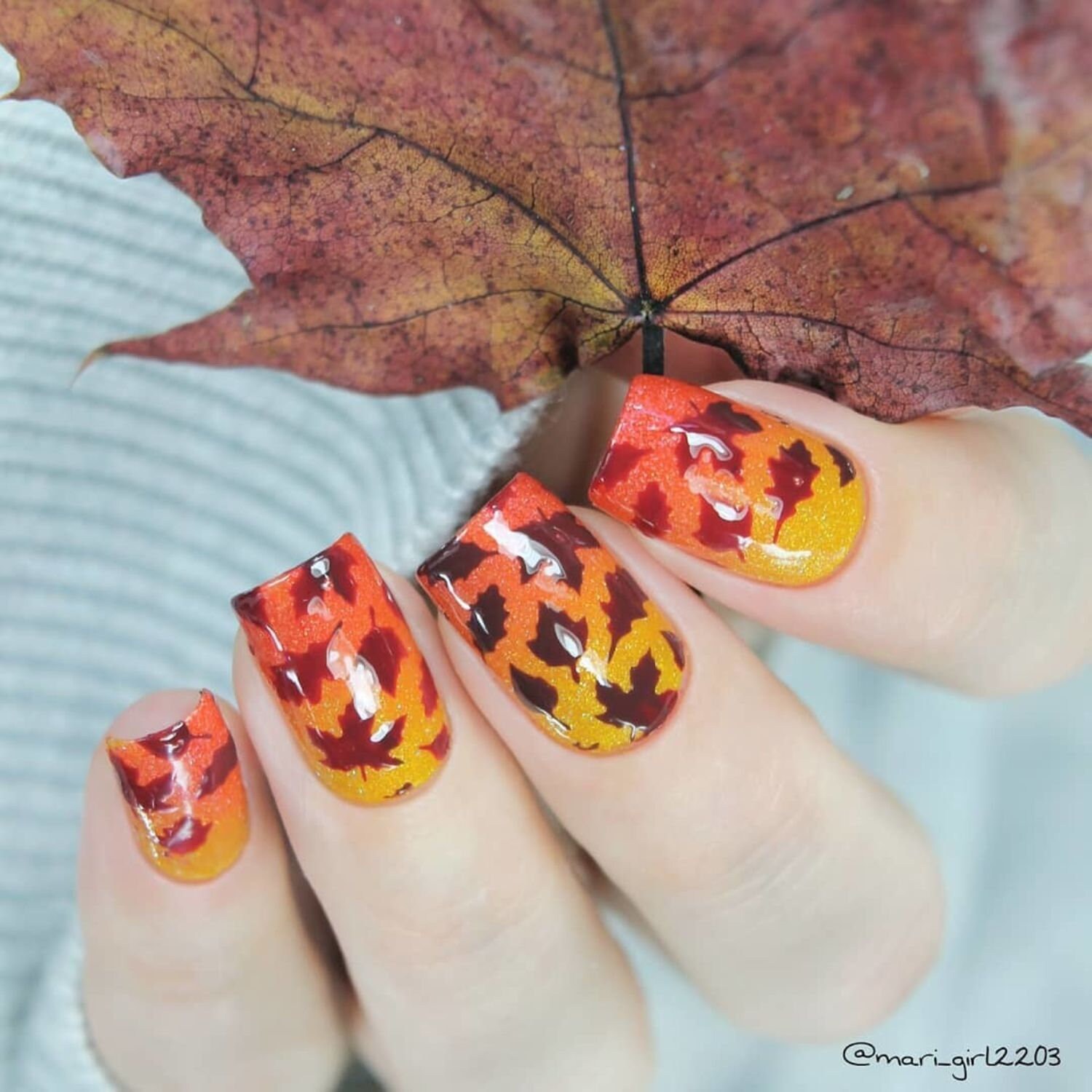 Autumn Stencils for Nails Fall Nail Stickers Nail Art Nail | Etsy
