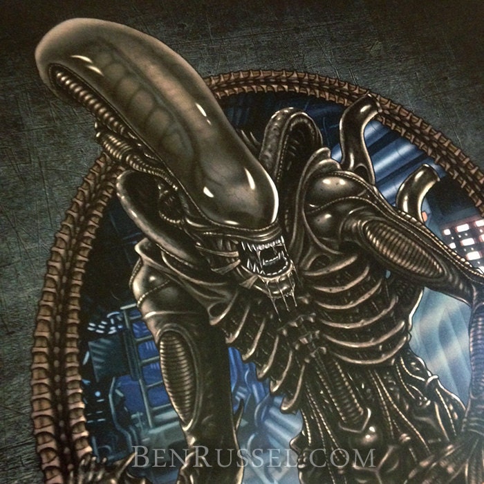 Scary Space Creature impresión de 11x14 - Etsy México