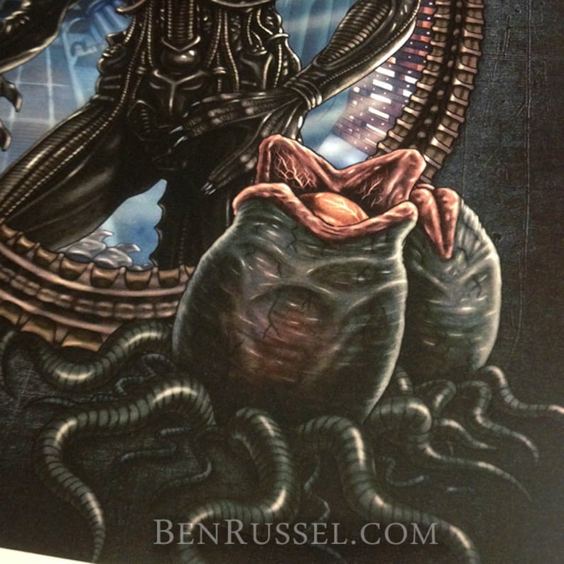 Scary Space Creature 11x14 Print - Etsy