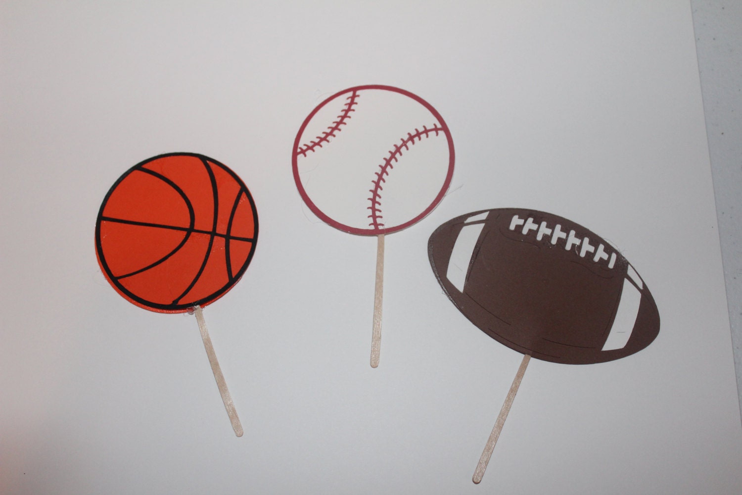 Cupcake Toppers Sports, Basketball, Baseball, Football - Etsy