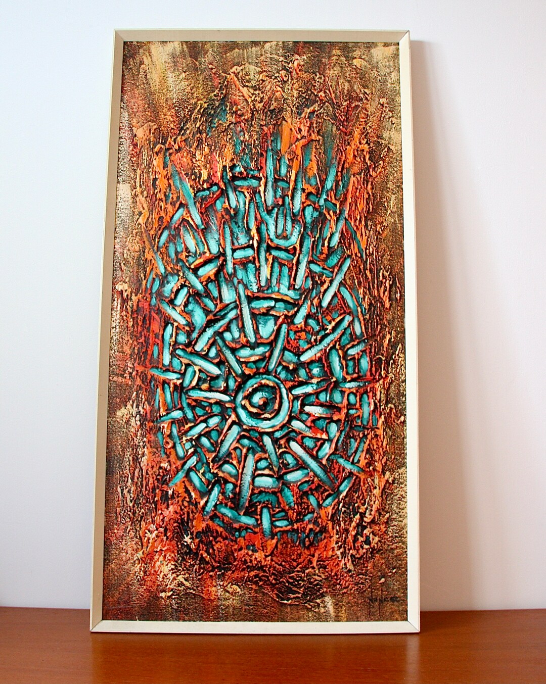 SOLD: Stunning Mid Century Abstract Oil Painting by Mike Nance Vintage ...