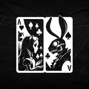 Alice-in-wonderland-inspired Dark Digital SVG File Goth White Rabbit ...