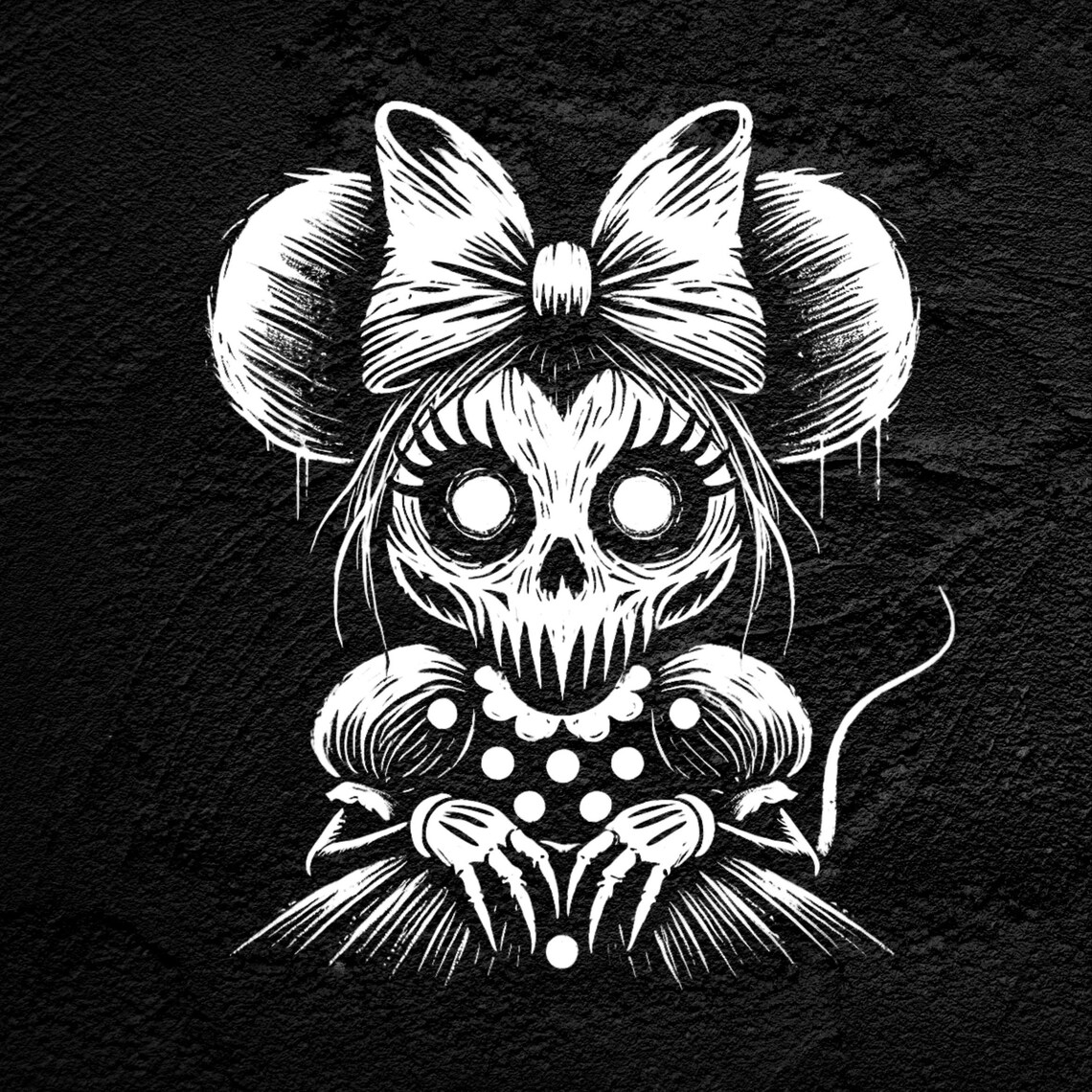 Scary Minnie Mouse Inspired Svg Png Creepy Mouse Svg Design File ...