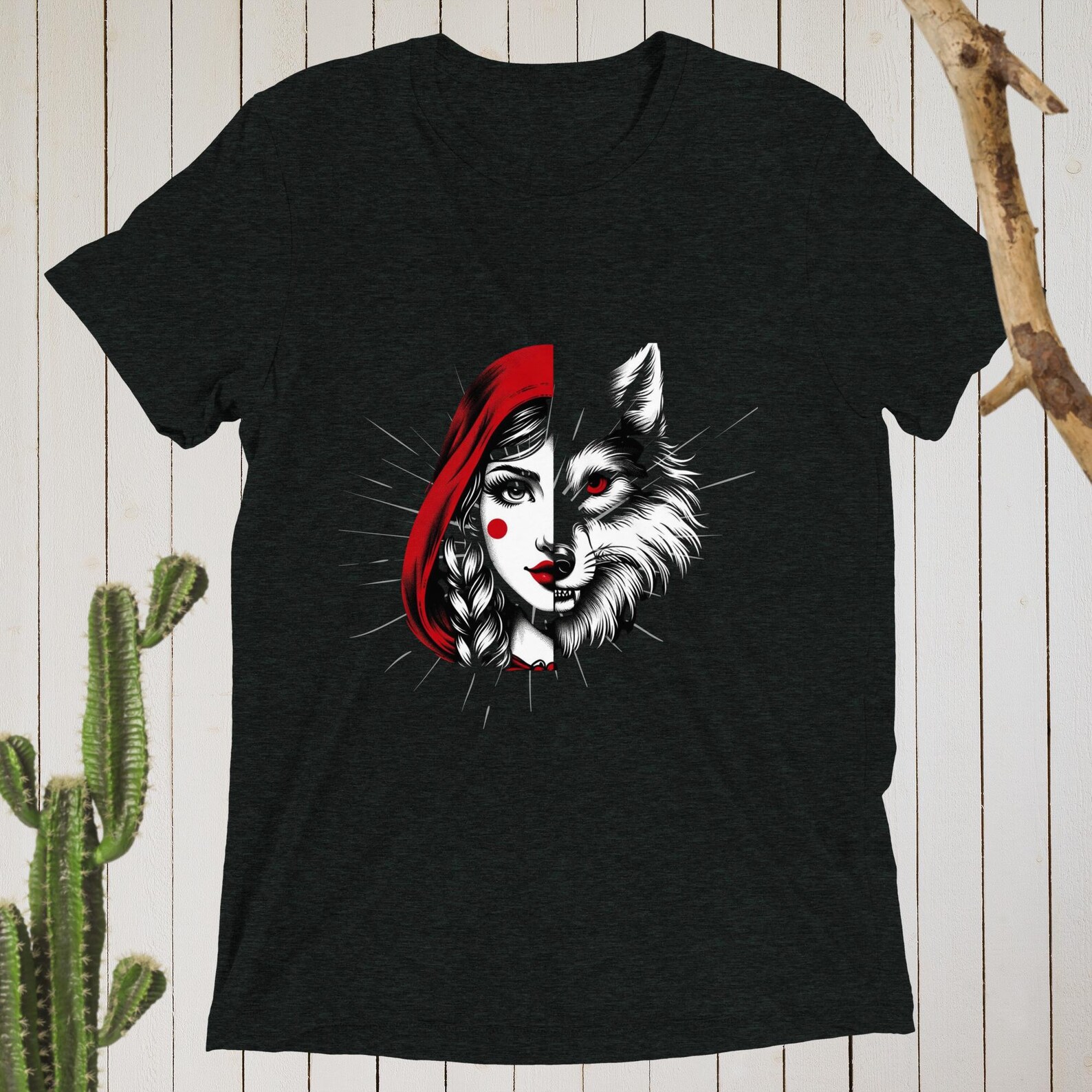 Red Riding Hood T-shirt Dark Goth Vintage T-shirt Goth T Shirt Ritual ...