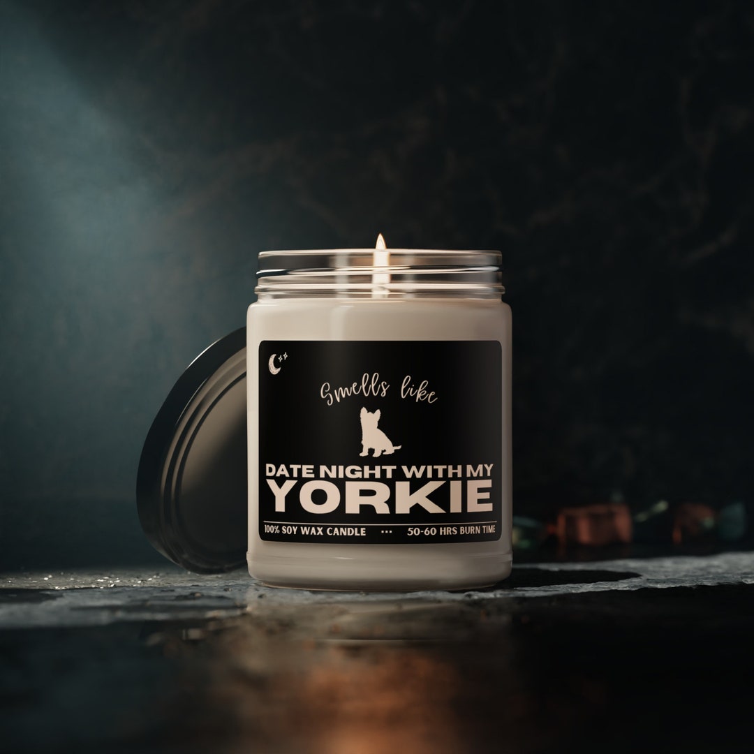 Yorkie Dog Candle Yorkshire Terrier Cute Yorkie Gift Funny Yorkie Dog ...