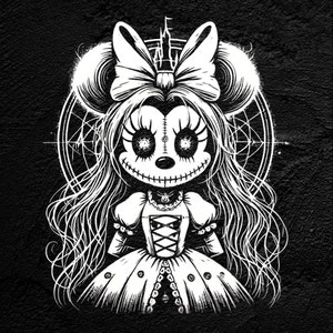 Scary Minnie Mouse Inspired Svg Png Creepy Mouse Svg Design File ...