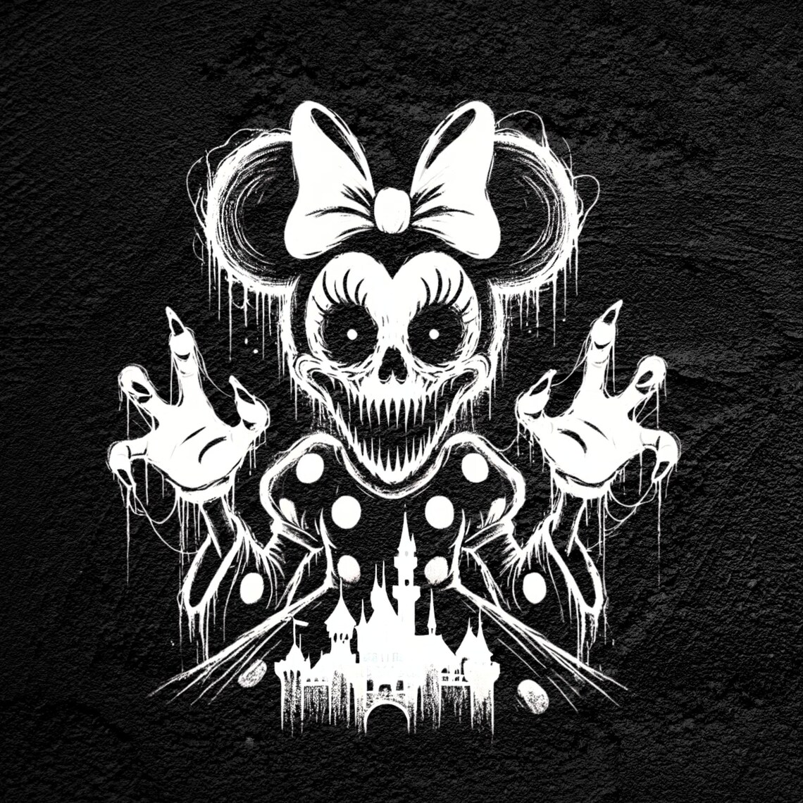 Scary Minnie Mouse Inspired Svg Png Creepy Mouse Svg Design File ...