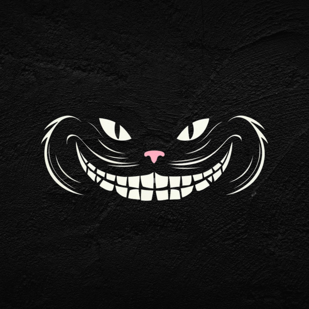 Cheshire Cat Inspired Smile Svg Png Creepy Cat Design File Instant ...