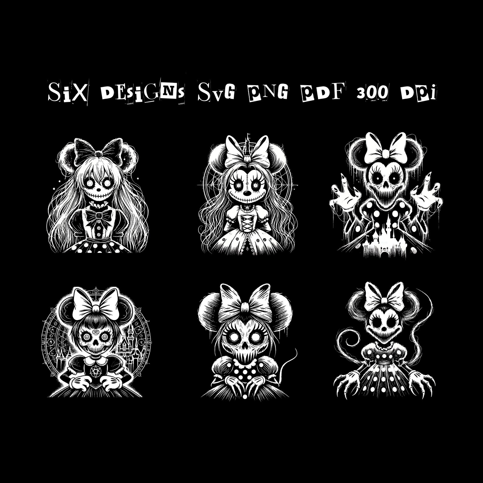 Scary Mouse Svg Png Creepy Mouse Svg Design File Instant Download ...