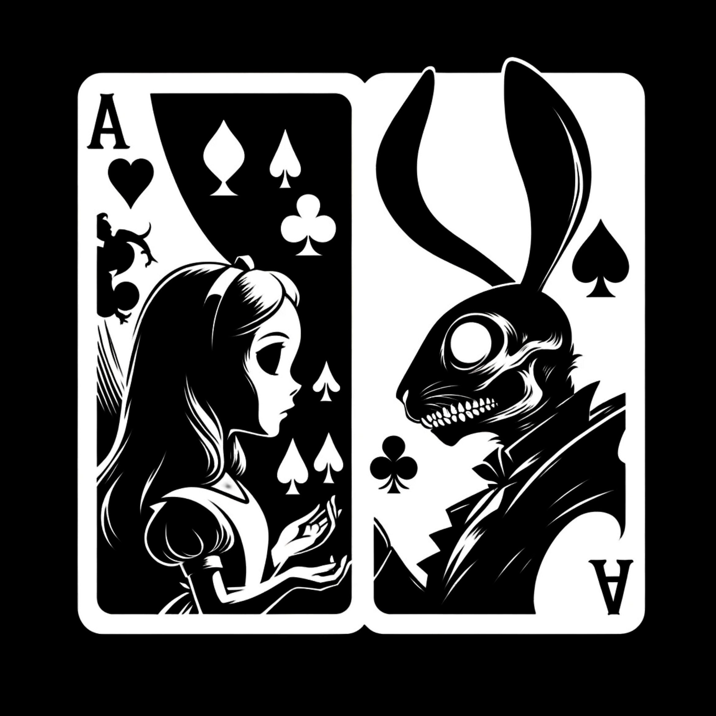 Alice in Wonderland Svg White Rabbit Svg Goth Svg White Rabbit Png Goth ...