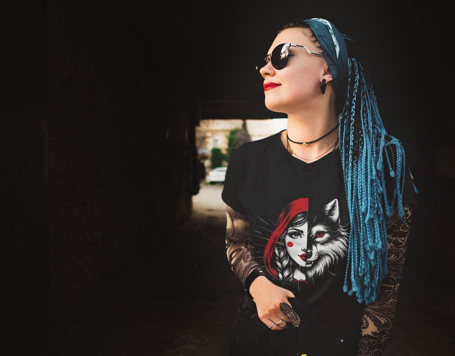 Red Riding Hood T-shirt Dark Goth Vintage T-shirt Goth T Shirt Ritual ...