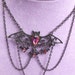 VAMPIRE BAT Choker/necklace, Gothic Gunmetal Bat Necklace, Handmade ...
