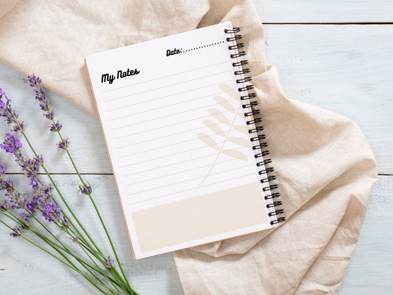 Printable Lined Notes Print at Home Note Page Notes - Etsy