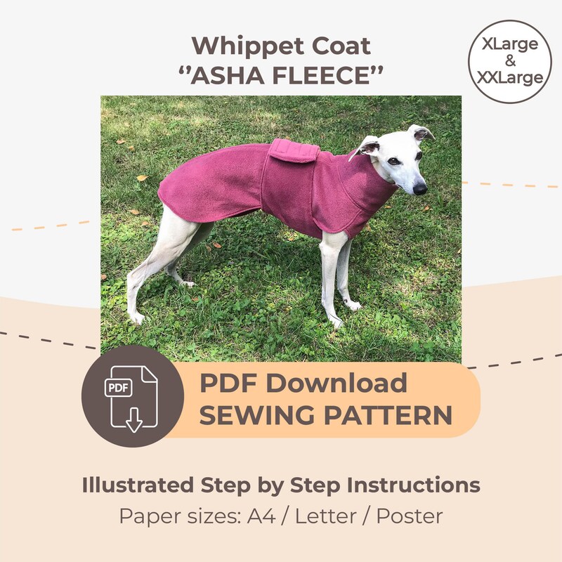 Whippet Dog Coat Pattern - Etsy