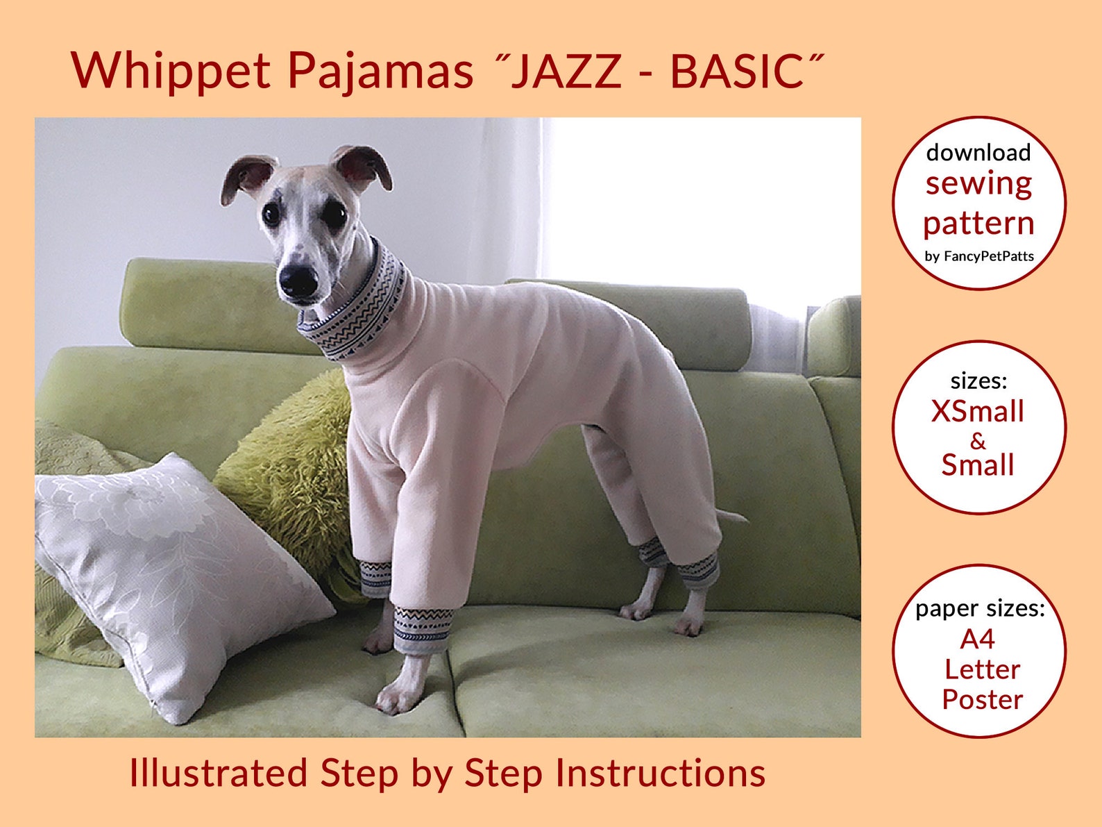 DOWNLOAD SEWING PATTERN / Whippet Pajamas Sizes Xsmall and | Etsy