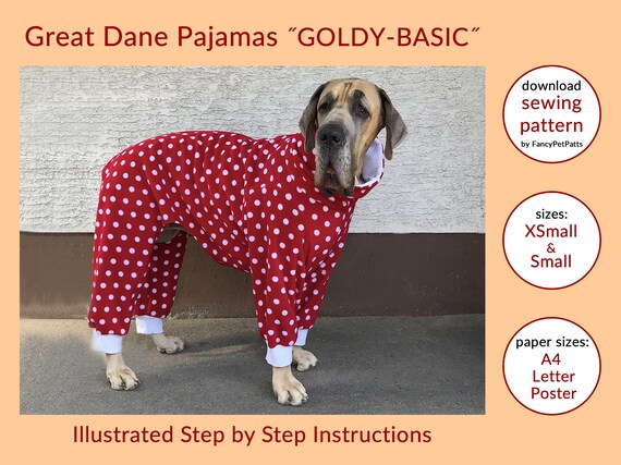 DOWNLOAD SEWING PATTERN / Great Dane Pajamas With a Zipper - Etsy
