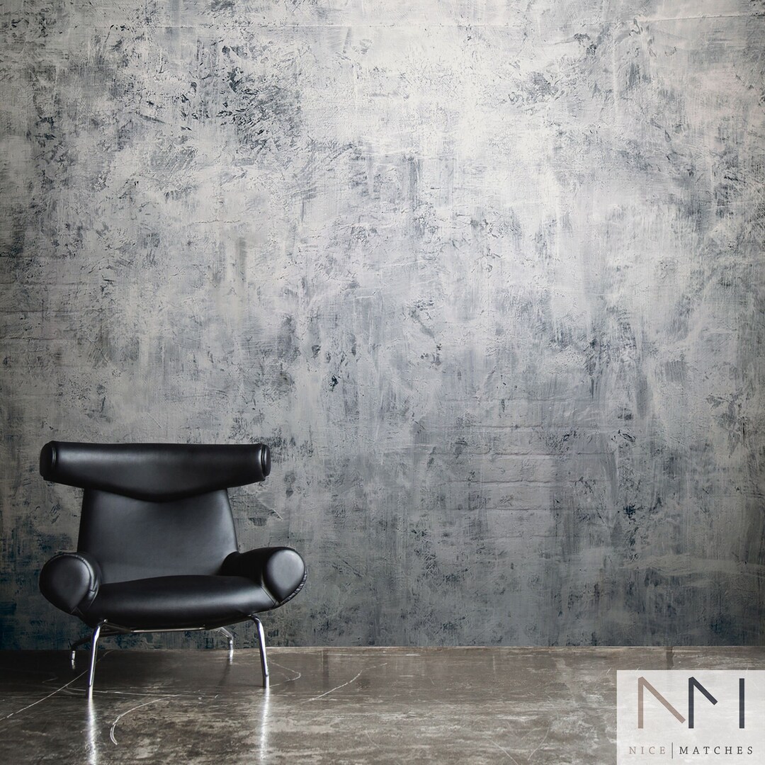 Industrial Blue Steel Concrete Wall Mural Removable - Etsy