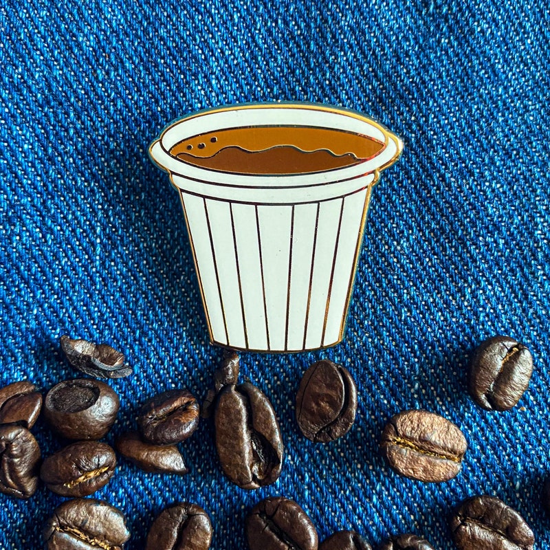 Coffee Enamel Pin - Etsy