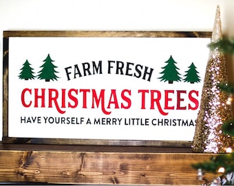 Christmas tree sign | Etsy