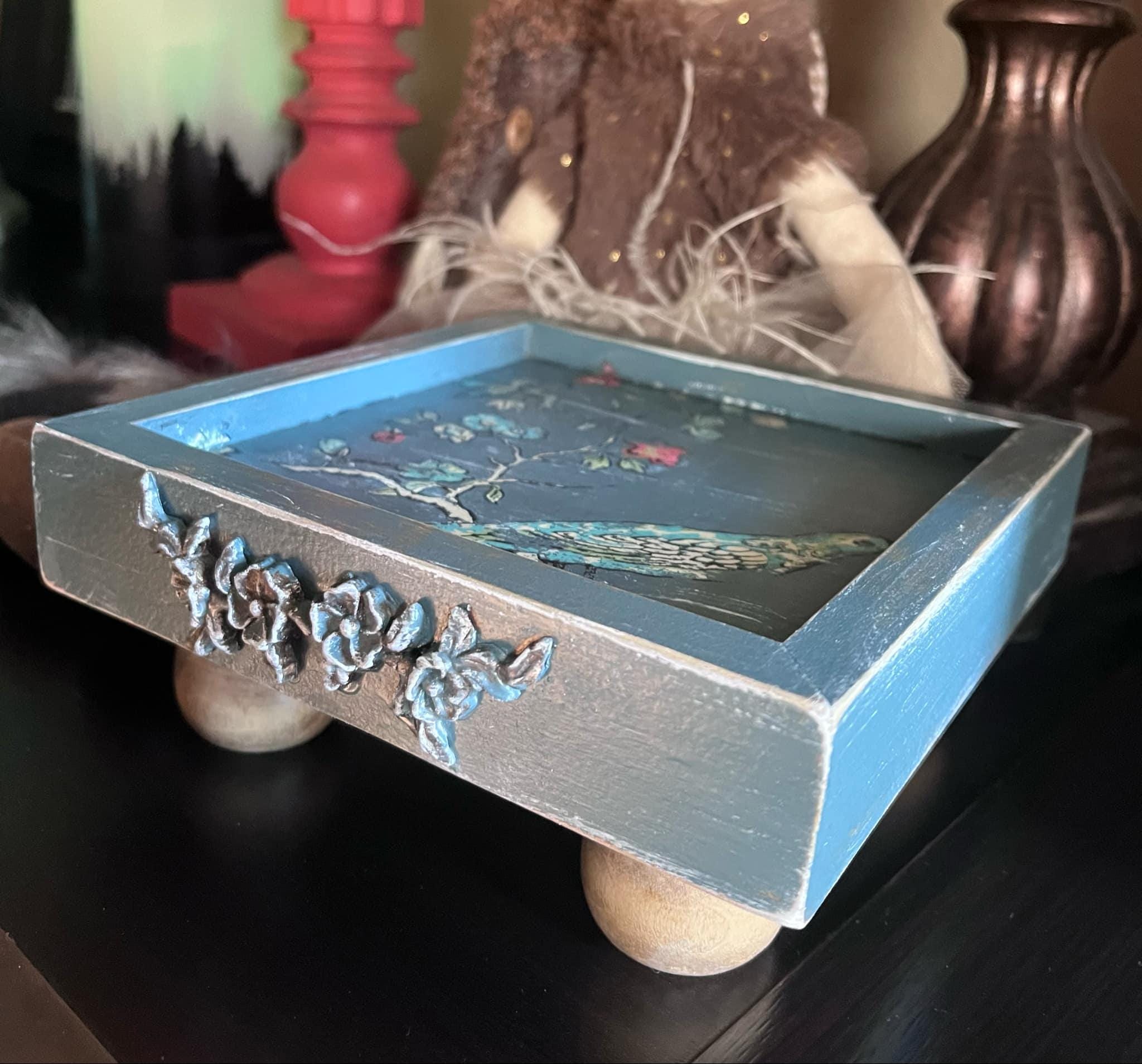 Farmhouse Riser 6x6- Painted in Spruce With a Flower Accent Mold ...