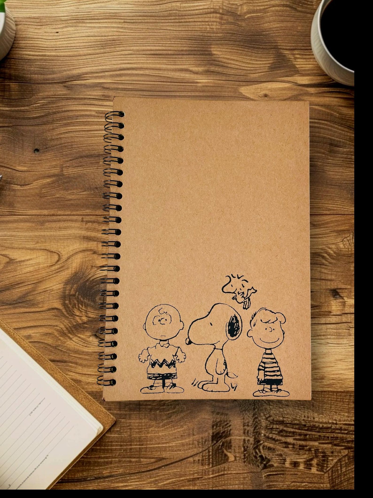 Snoopy Charlie Brown / Linus / Woodstock/ Peanuts /kraft Notebook ...