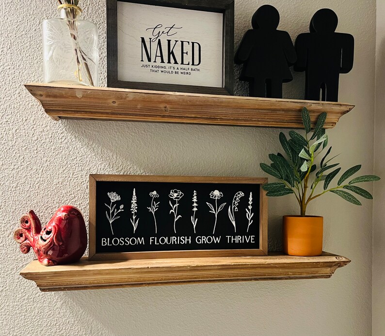 5x12 Double Sided wild Flowers Wood Sign - Etsy