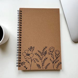 Wild Flowers Note Book / Kraft Notebook / Journal / Blank - Etsy